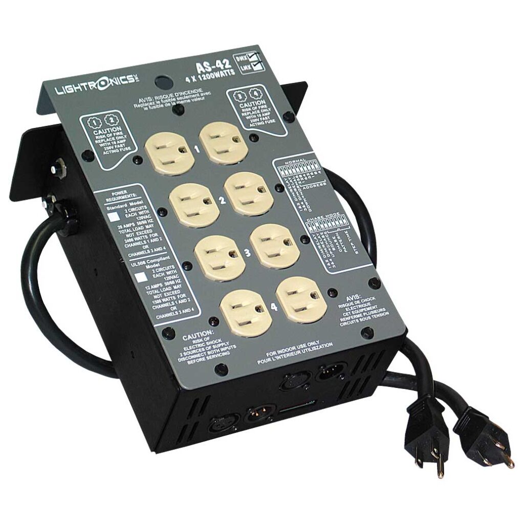 4x1.2k Edison DMX Dimmer Rental